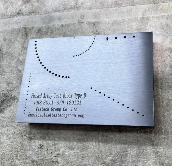 Quality Phased Array Assessment Block ASTM E2491 Type B 1018 Steel With Calibration for sale