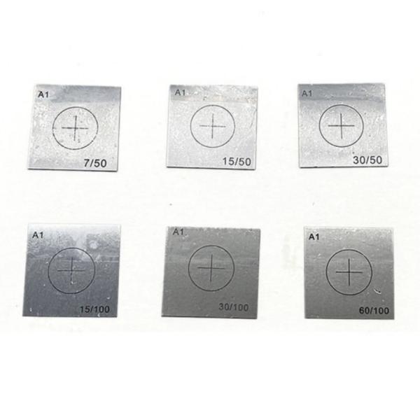 Quality Magnetic Particle Inspection Sensitivity Test Piece A1/C/D/M1/A2/C2 for sale