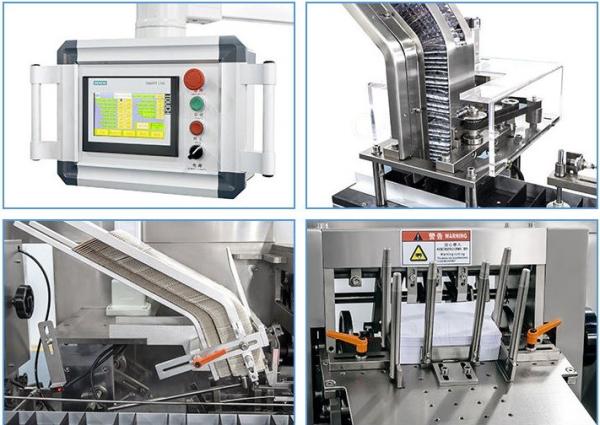 Bottle Capsule Pill Cosmetics Automatic Cartoning Machine 60 - 120mm