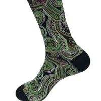 China Men's Warm Long Socks with Print Pattern Handlinking Sewing Method for sale