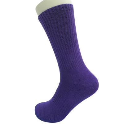 Half Terry Under the Foot Style Sports Socks with Custom Made Knitted Embroidery Logo