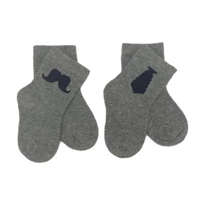 China Socks for Toddler Knitted Cotton Breathable Quick Dry Tie Big Beard Pattern Non-slip for sale