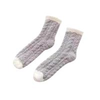 China Soft Warm Winter Socks with Print Pattern Fuzzy Thick Cozy Polyester Socks for sale