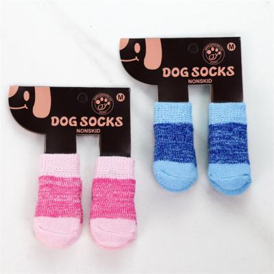 China Stay Fashionable and Cozy with These Pink/Blue Dog Socks Winter Season Must-Have for sale