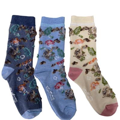 Cina Disegno Jacquard personalizzato Calzini da squadra Modello di cartone animato carino e divertente per adulti unisex in vendita