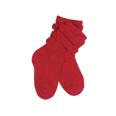 China Patroon Solid ademend winter baby kinderen meisje thermisch kant niet-slip sokken voor baby Te koop
