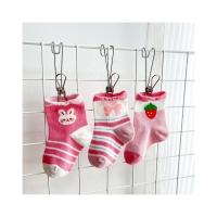 China Standard Thickness Soft Comfortable Cute Print Anti Slip Kids Basic Socks with Printing for sale