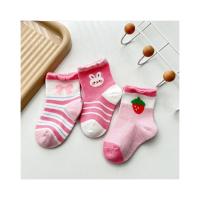 China Standard Thickness Soft Comfortable Cute Print Anti Slip Kids Basic Socks with Printing for sale