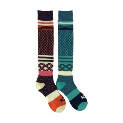 China Oranje Custom Warm Comfortable Lady Knee Dikke Wol Lange Sport Gebreide Sokken Vrouwen Knie Hoog Sokken Te koop