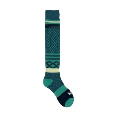 China Oranje Custom Warm Comfortable Lady Knee Dikke Wol Lange Sport Gebreide Sokken Vrouwen Knie Hoog Sokken Te koop