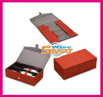 Cina Metallina o Grossy laminato, verniciando, contenitore esagerato di carta rosso rivestito UV PB2012316 di vino del regalo in vendita
