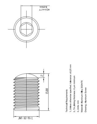 China Customized aluminum screw for sale
