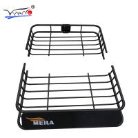 China Black E007 Car Roof Rack Basket Split Type Steel Material For Universal for sale