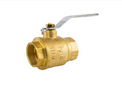 China Valvola a sfera in ottone per gas con filettatura femmina a due pezzi con manico lungo in acciaio inossidabile for sale