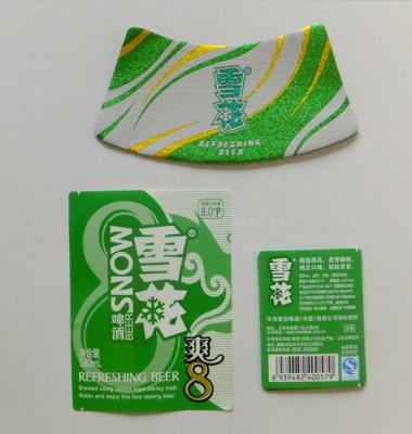 Cina Etichette autoadesive della bottiglia della birra del collo del foglio di alluminio professionale dell'etichetta in vendita