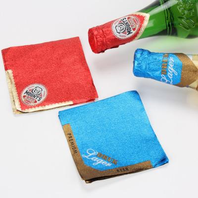 Cina Aluminium foil beer bottle neck label printing sticker labels in vendita