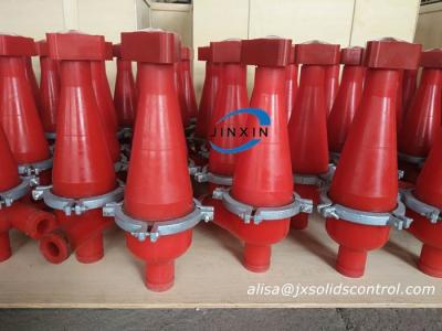 China Oilfield FX100 PU cyclones desilter hydrocyclones for sale