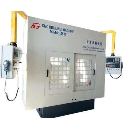 China FAST HZ500 Double-Spindle Round Parts Two Station Flange Drilling And Milling Machine For Flange Shaft FLZ500-30-2 for sale