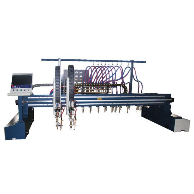 Gantry CNC Fine plasma Oxyfuel Oxy flame straight strips cutting machine for H beam welding production line