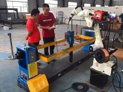 China High Productivity Robotic Welding System With 6 Axis Industrial Robot Arm Te koop