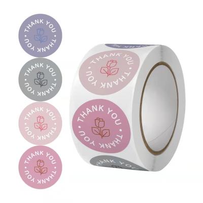 Cina L'autoadesivo della cancelleria identifica i marchi che stampabili il rosa vi ringrazia Logo Stickers Pastry Wrapping a 1 pollici in vendita