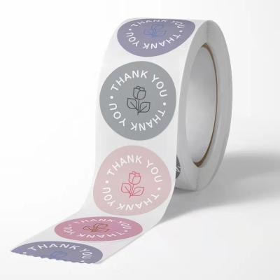 Cina L'autoadesivo della cancelleria identifica i marchi che stampabili il rosa vi ringrazia Logo Stickers Pastry Wrapping a 1 pollici in vendita