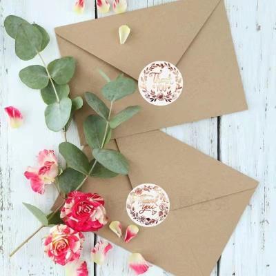 Cina Il rosa d'imballaggio dell'autoadesivo dell'etichetta di Kraft ha personalizzato le etichette stampabili 3x3 stampabile 2x2 del cerchio in vendita