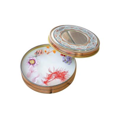 China El azafrán de Tin Boxes For Candle Candy del metal de los envases sospechó los cosméticos con la tapa en venta