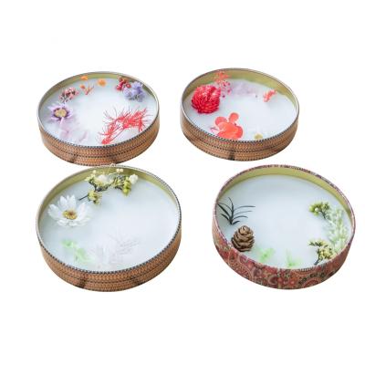 China El azafrán de Tin Boxes For Candle Candy del metal de los envases sospechó los cosméticos con la tapa en venta