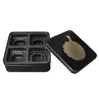 China Storage Small Flat Metal Tin Boxes Round Metal Moon Nuts Cookie Cake for sale