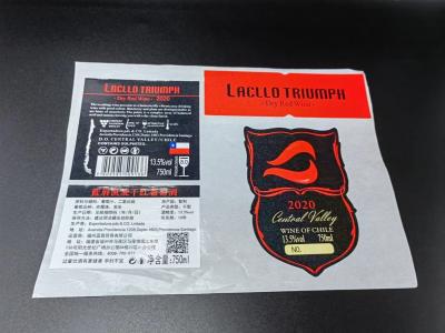 Cina Etichette di goffratura della stagnola del marchio dell'oro dell'adesivo dell'alimento del rotolo di carta da stampa degli autoadesivi dell'etichetta del vino della bottiglia in vendita