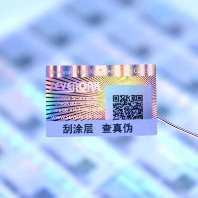 中国 ホログラムのラベルのステッカーの金の本物の安全な印刷できる包む注文のロゴ 販売のため