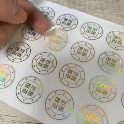 Cina Adesivi ologramma anticontraffazione anticontraffazione stampa personalizzata in vendita