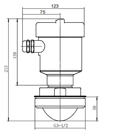 KLD804 80m FMCW Radar Level Transmitter Radar Sensor For Corrosive Liquid Tank 0