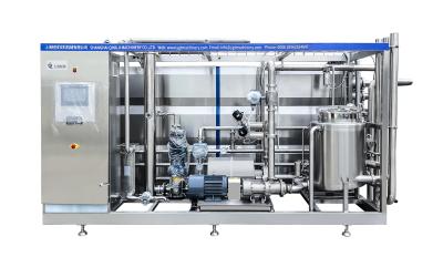 China SUS304/316 Esterilizador UHT para linha de processamento líquido de leite/iogurte/ovo Máquina de esterilização UHT com esterilizador tubular PLC à venda