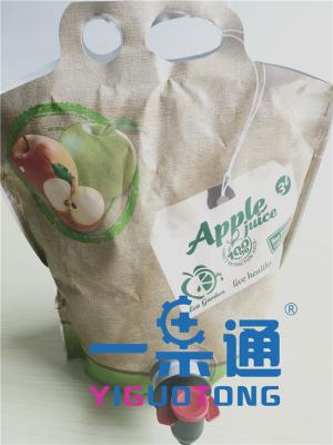 China 5L de Zak van de stroopslab in Doos/Aseptische Zak voor Appelsap, Gebruiken het Met lange levensuur Te koop