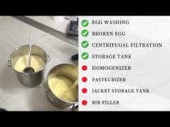Liquid Egg Process Plant With Break And Separation Pasteurizer Filling Machinery