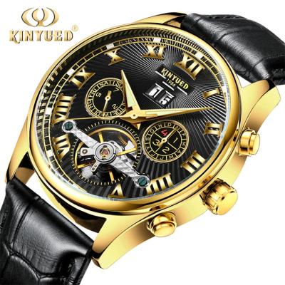 China KINYUED Custom Logo Original Luxury Brand Automatic Mechanical Tourbillon Watch Men for sale