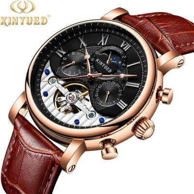 China KINYUED Custom Logo Original Luxury Brand Self Winding Automatic Mechanical Tourbillon Watch for Men for sale