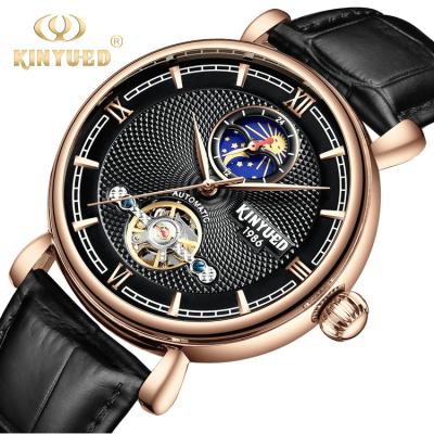 China Mens automatic mechanical watch luxury brand KINYUED tourbillon automatic movement mechanical watch for sale