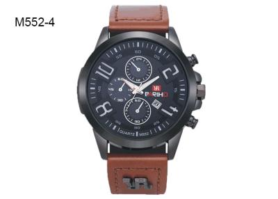 China Chronograph Date Men's Quartz Watch  Stainless Steel Case Back Casual Watch M552 for sale