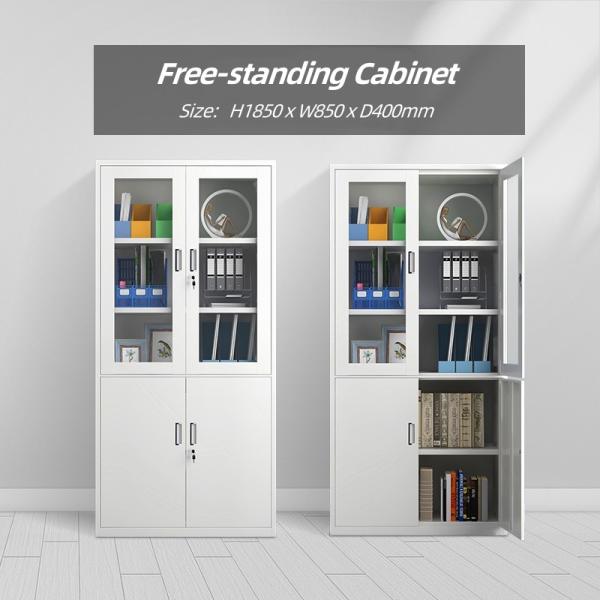 Quality 4 Door Free Standing Filing Cabinet Cupboard Storage Cabinet Stalinite Showcase for sale