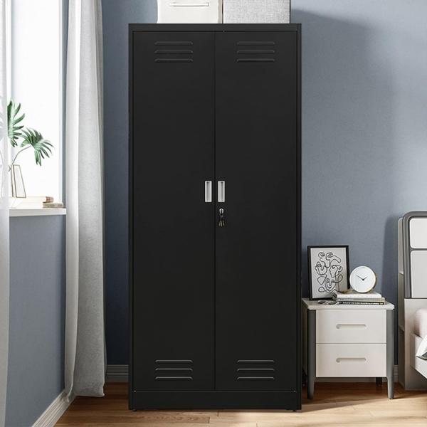 Quality Steel Metal Storage Cabinet With 2 Doors and 4 Adjustable Shelves Lockable for sale