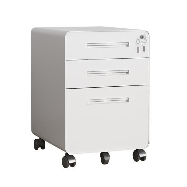 Quality Metal Mobile Pedestal Side Cabinet with 3 Drawers Steel Filing Storage for Home for sale