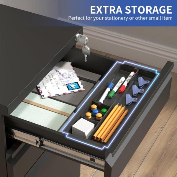 Quality Hot Sale 3-Drawer Office Furniture Full Rustproof Steel File Cabinet With for sale
