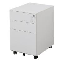 Quality Modern 3-Drawer Steel Office Furniture Mobile Pedestal File Cabinet Key Lock for sale