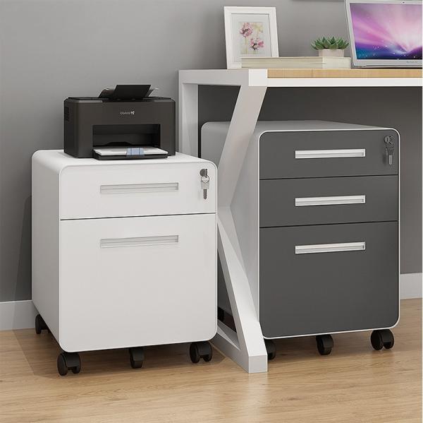 Quality Movable 3-Drawer Steel Mobile Pedestal Cabinet Underdesk File Storage with for sale