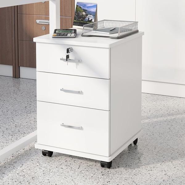 Quality Steel Mobile Pedestal File Cabinet with 3 Lockable Drawers and Wheels Office for sale