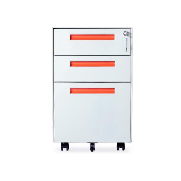 Quality Adjustable 3-Drawer Metal Mobile File Cabinet Movable Pedestal Printer Stand A4 for sale