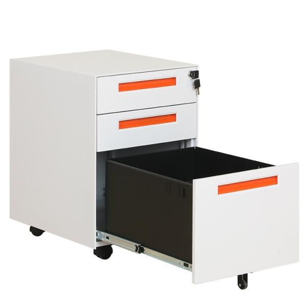 Quality Adjustable 3-Drawer Metal Mobile File Cabinet Movable Pedestal Printer Stand A4 for sale